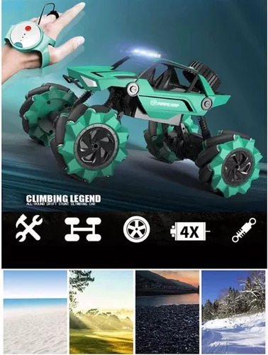 Carro Todo Terreno Escalador Verde Climbing Legend Pulsera-control.