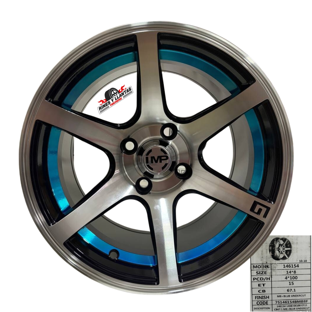 Rines 13 Deportivos 4/100 Chevy Tsuru Golf Jetta Matiz