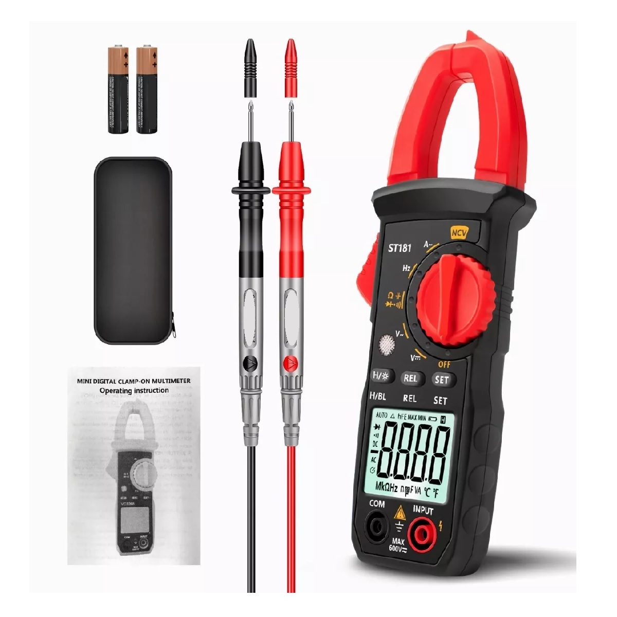 Pinza Amperimétrica Digital Multímetro 4000 Cuentas.