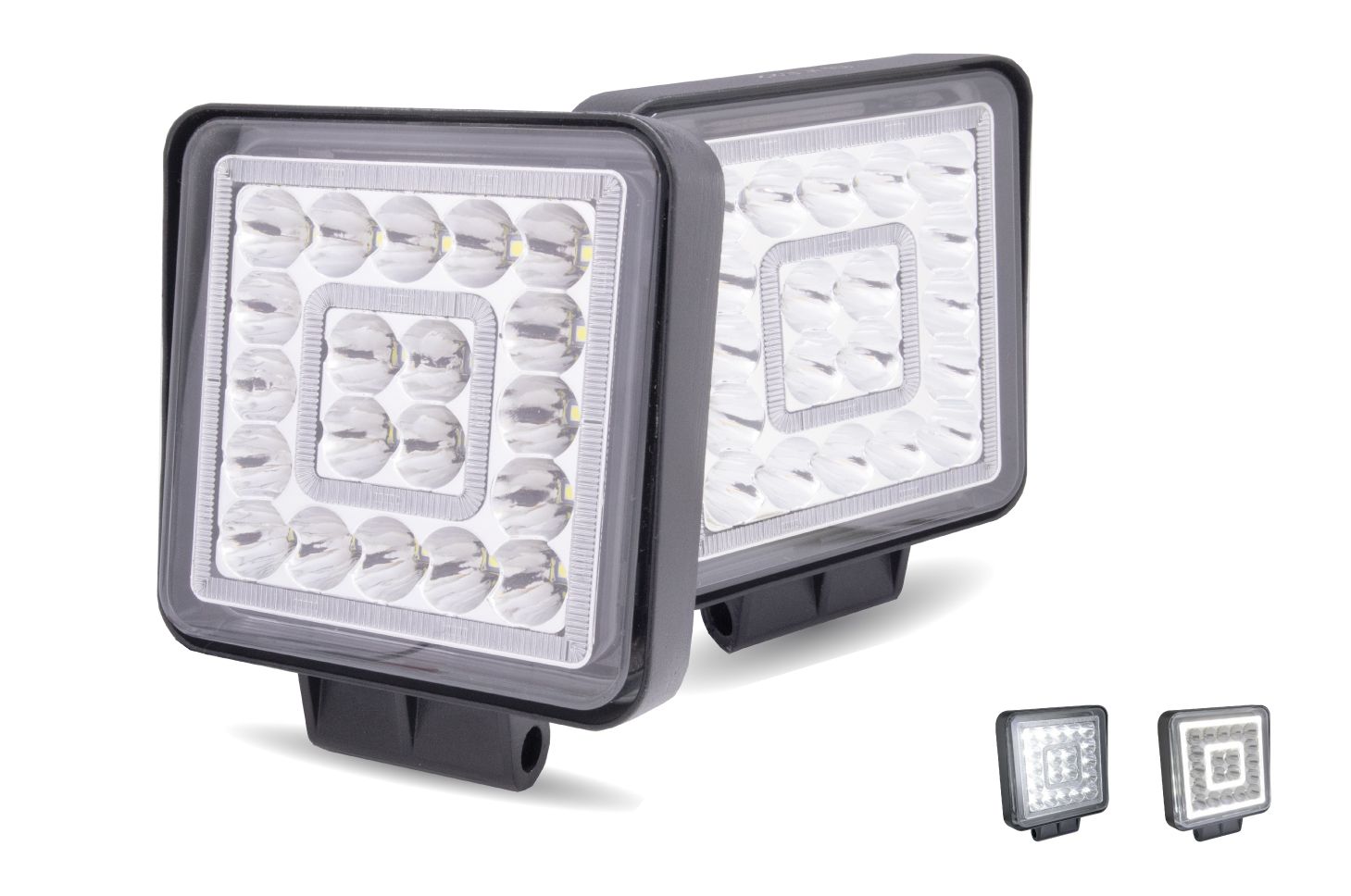 Faro reversero en par 4 pulgadas luz blanca ojo blanco 20 hiper led