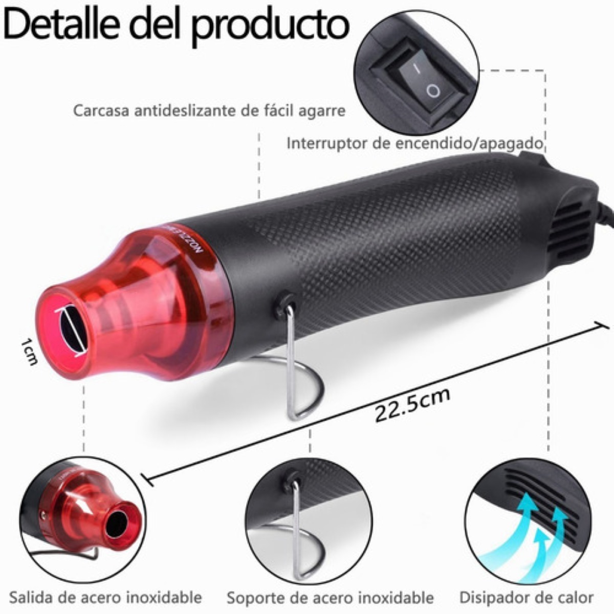 Mini Pistola De Calor Diy 300w+328 Tubos Termorretráctiles