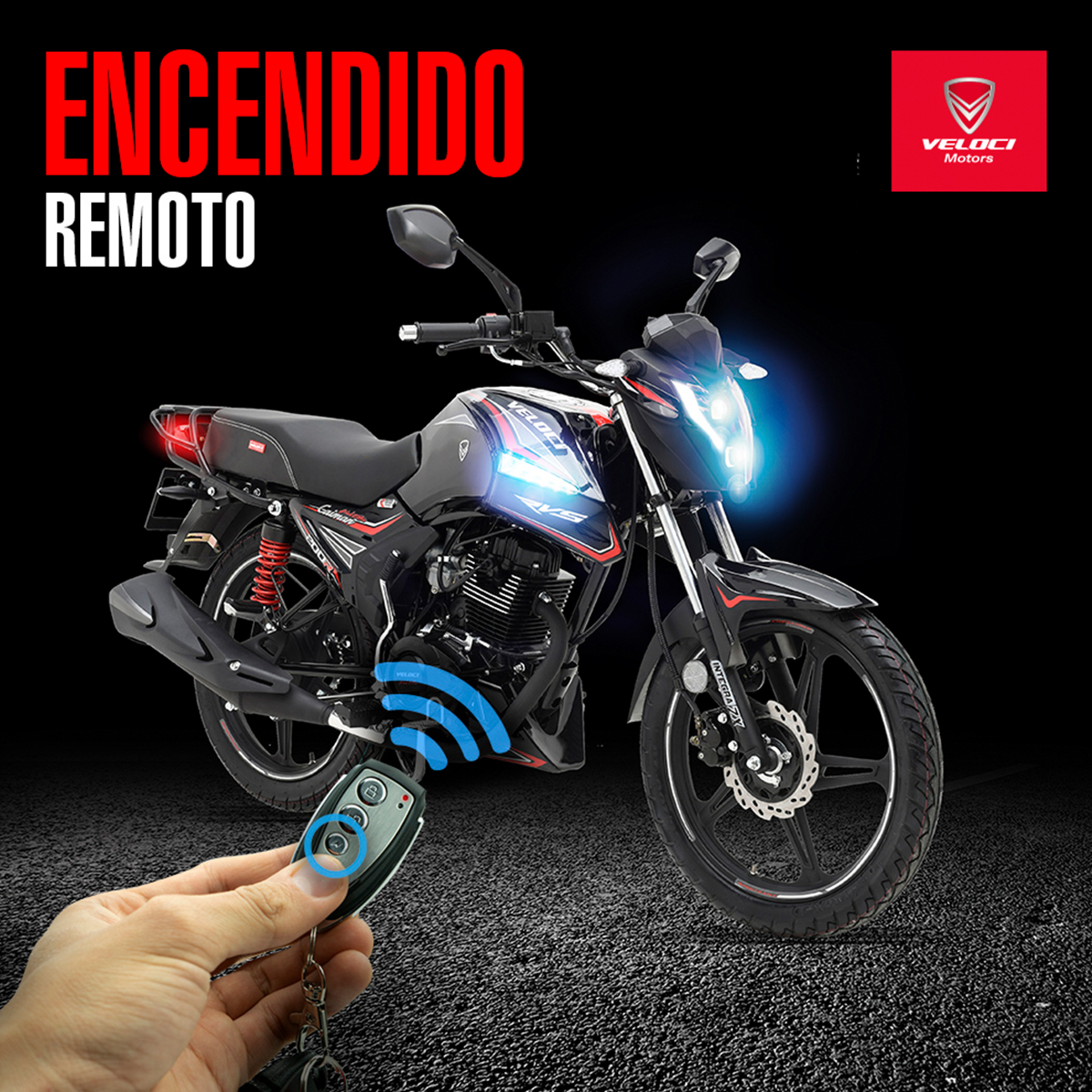 Moto Veloci Caiman Black Edition Rvs 200cc Negro 2023.