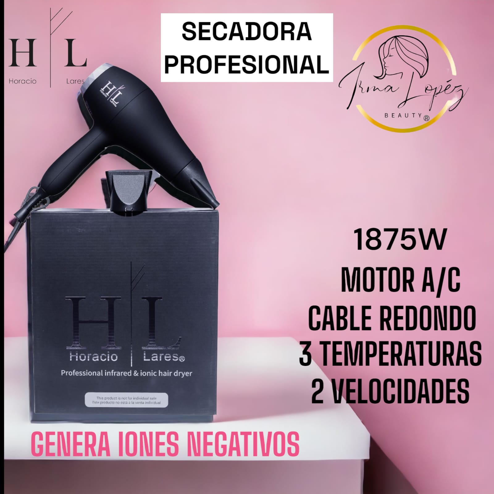 SECADORA DE CABELLO PROFECIONAL HL HORACIO LARES.