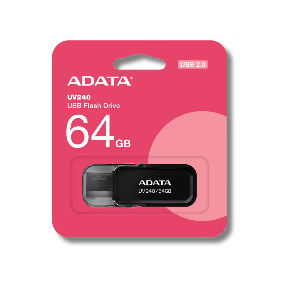Memoria USB Adata 64GB 2.0 UV240 Color Negro