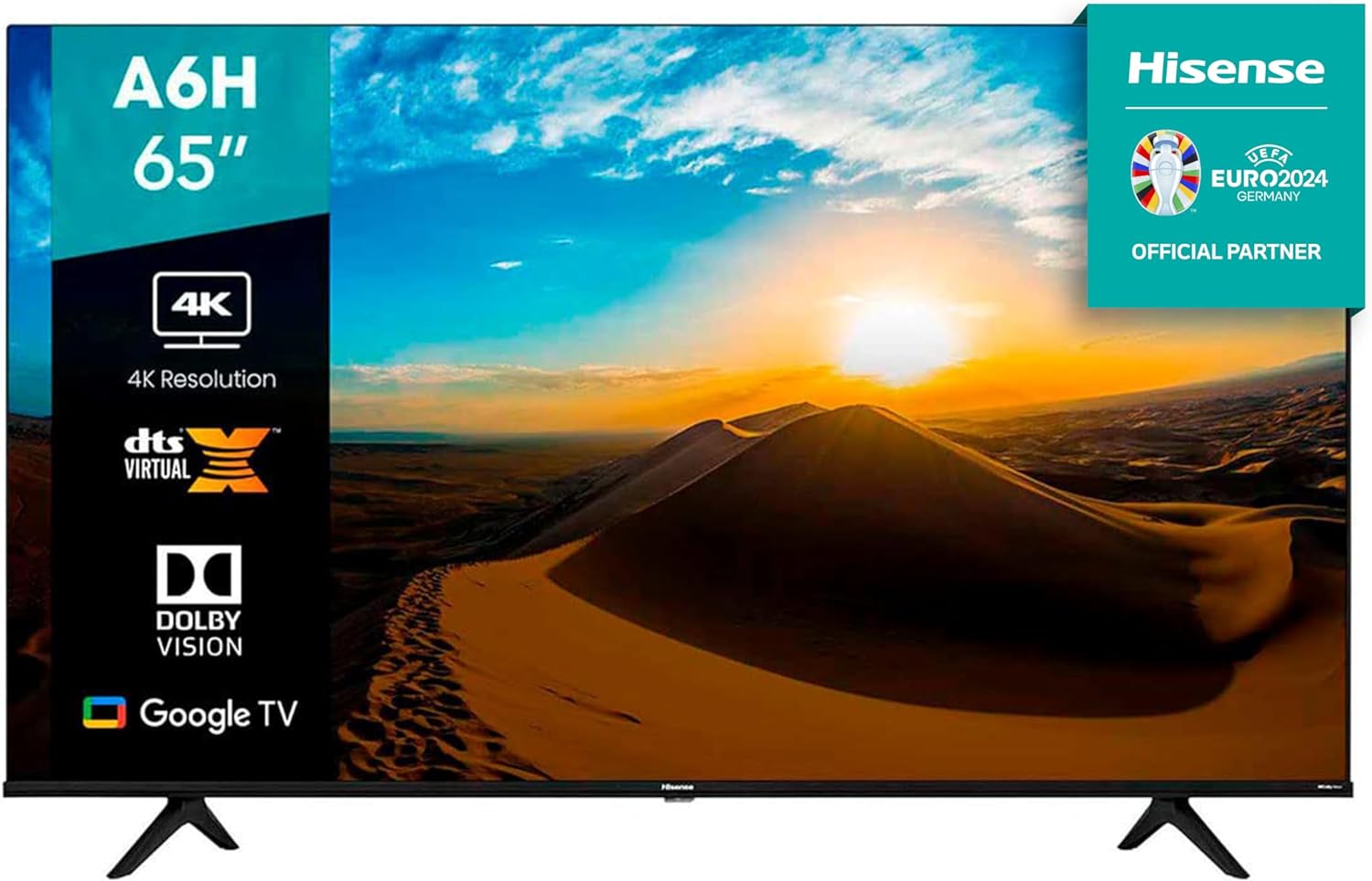 Pantalla Hisense 65" UHD 4K 65A6H Google TV.