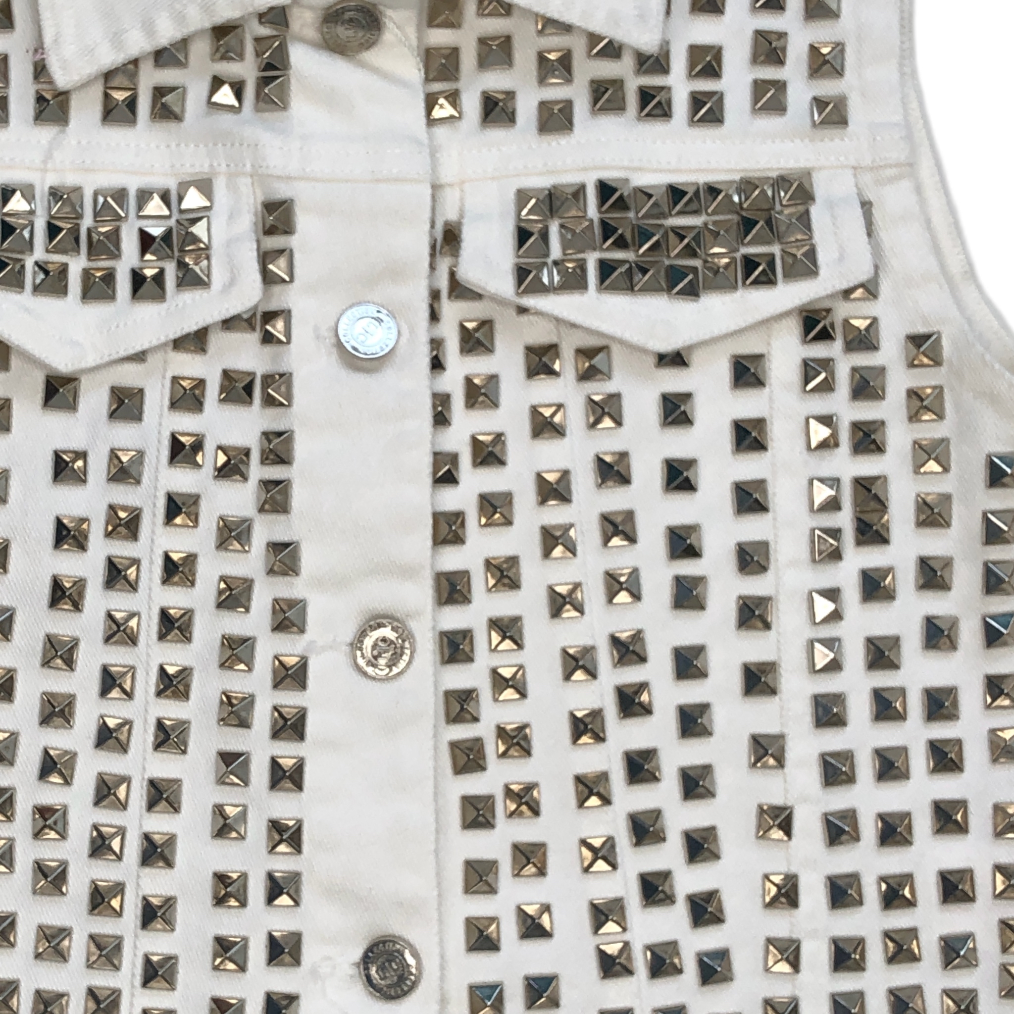 Chaleco Blanco Con Estoperoles LC DESIGNS COLLECTION.