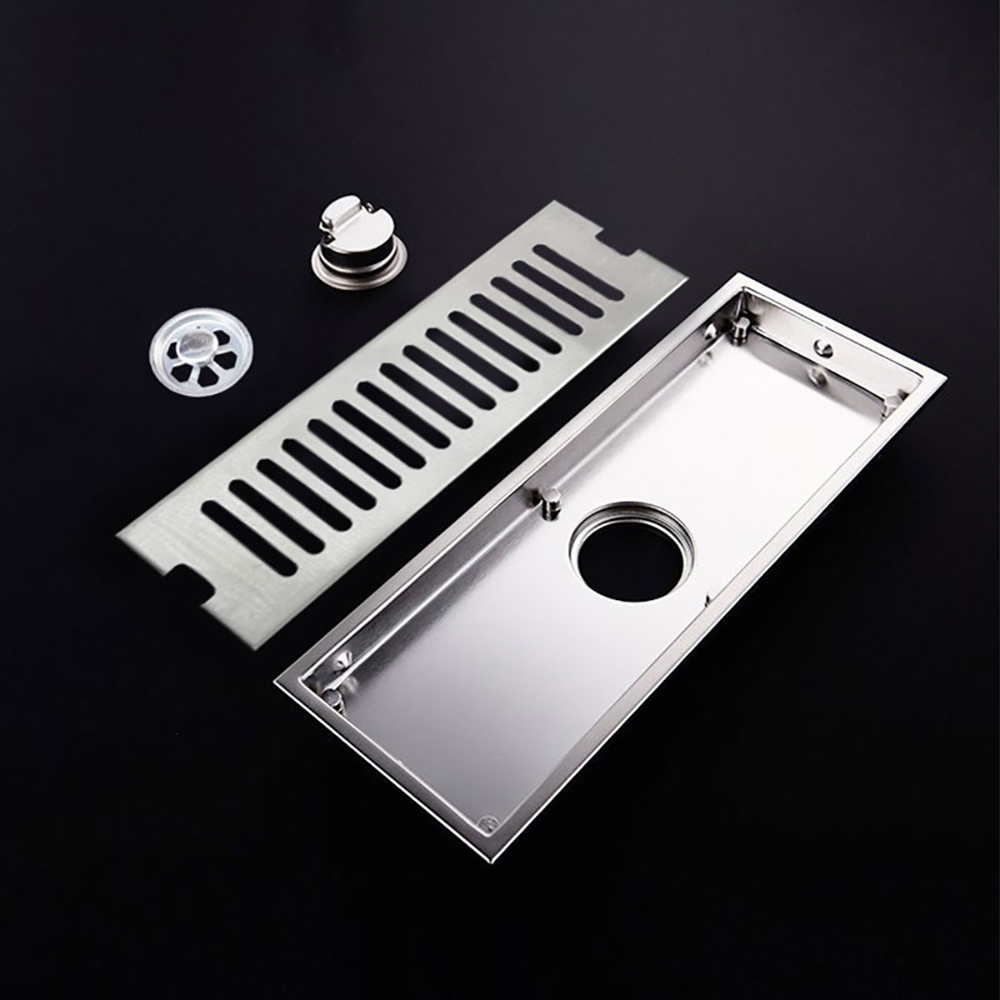 Coladera Para Baño o Regadera Acero Inoxidable 30x10cm con trampa.