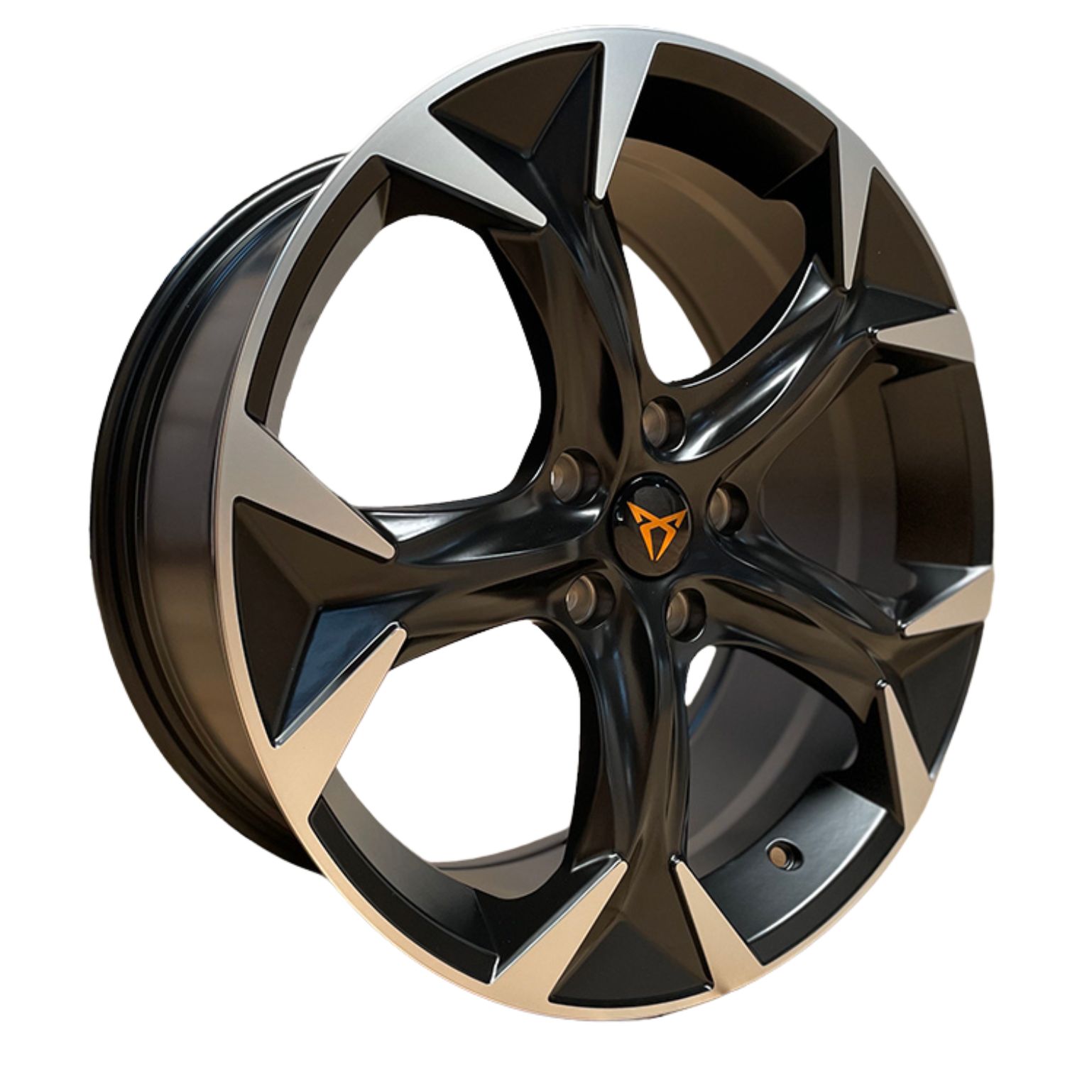 Rines SATIN BLACK MACHINE SPOKE 19 5x112 Volkswagen Jetta, GOLF
