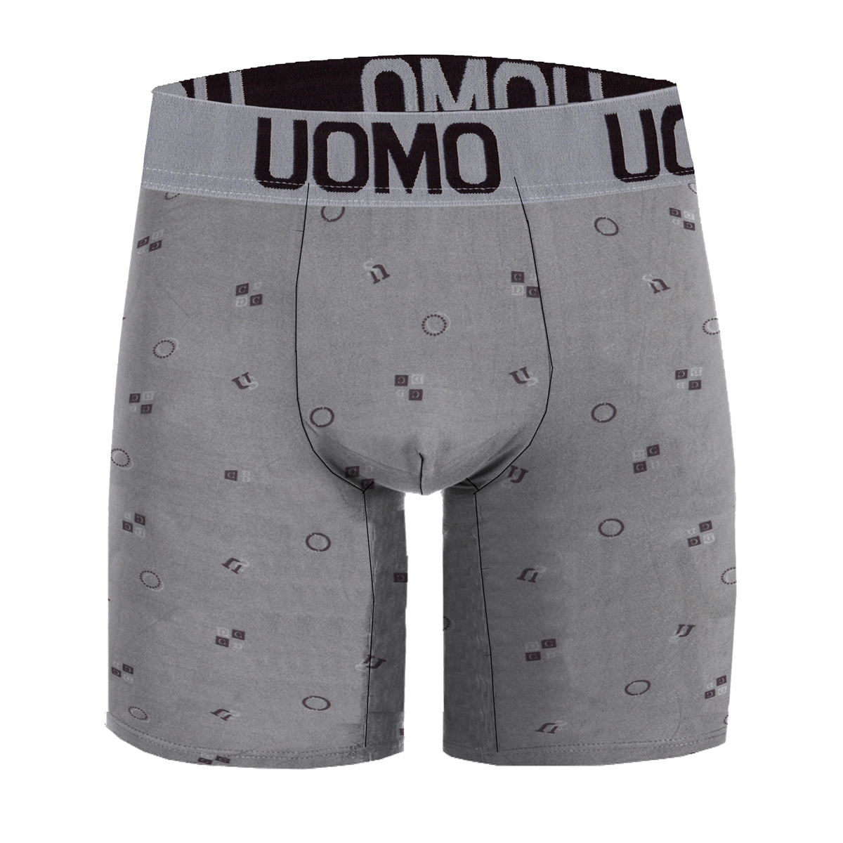 Paquete de 12 Boxers Largo con estampado Para Hombre Tela Suave.