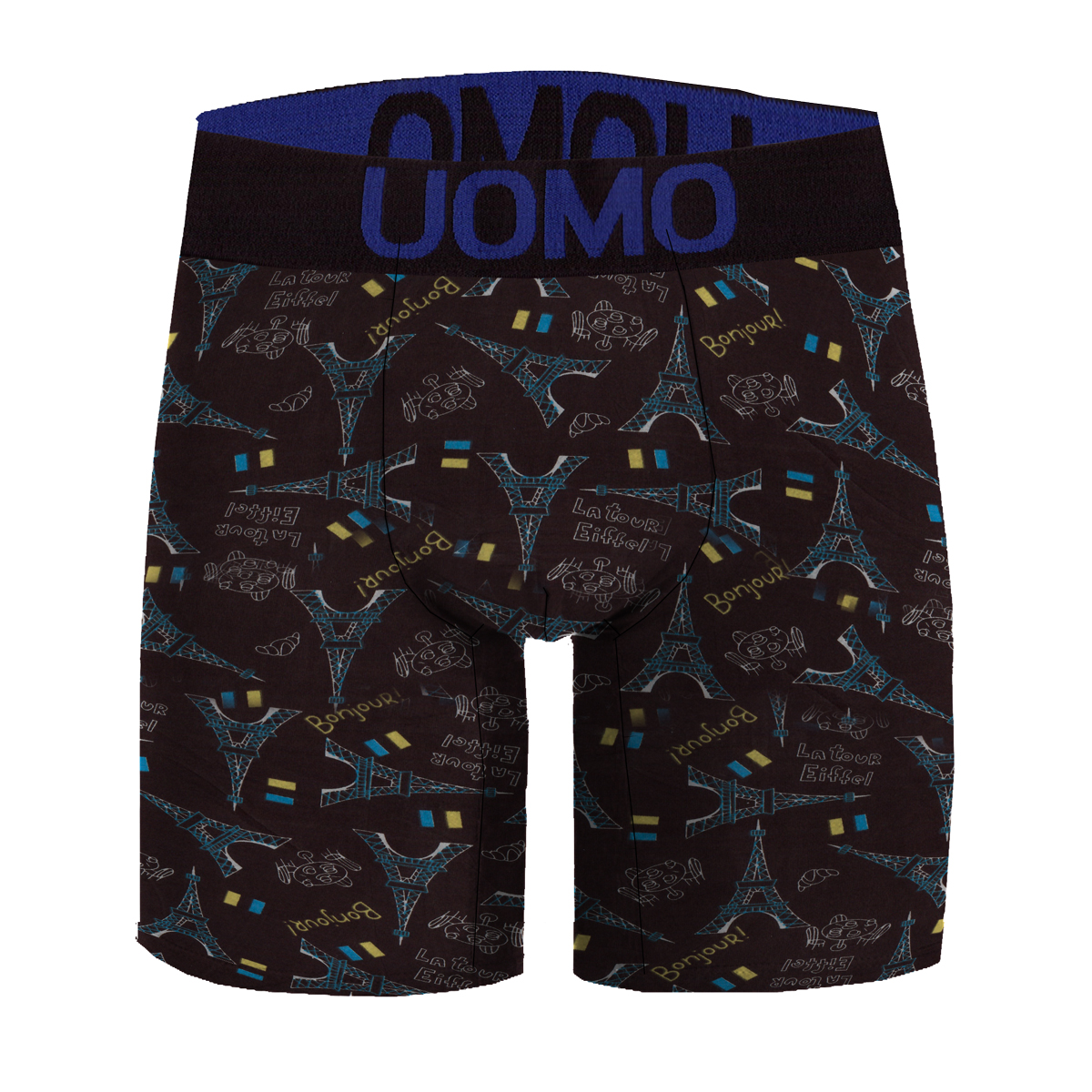 Paquete de 12 Boxers Largo con estampado Para Hombre Tela Suave.