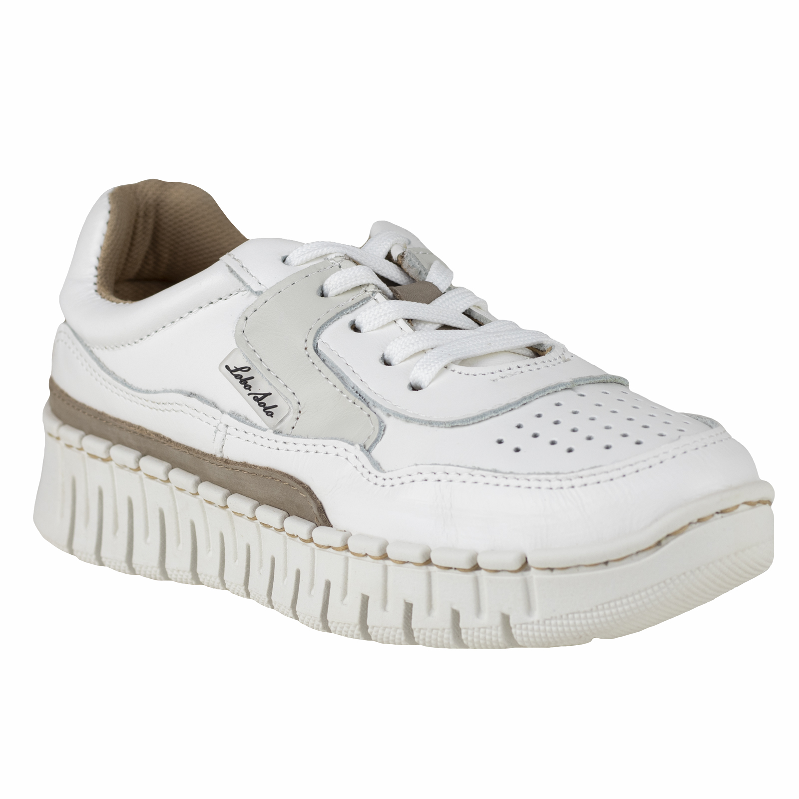 Sneakers Mujer De Piel Urbano Moderno Lobo Solo 4944 Blanco