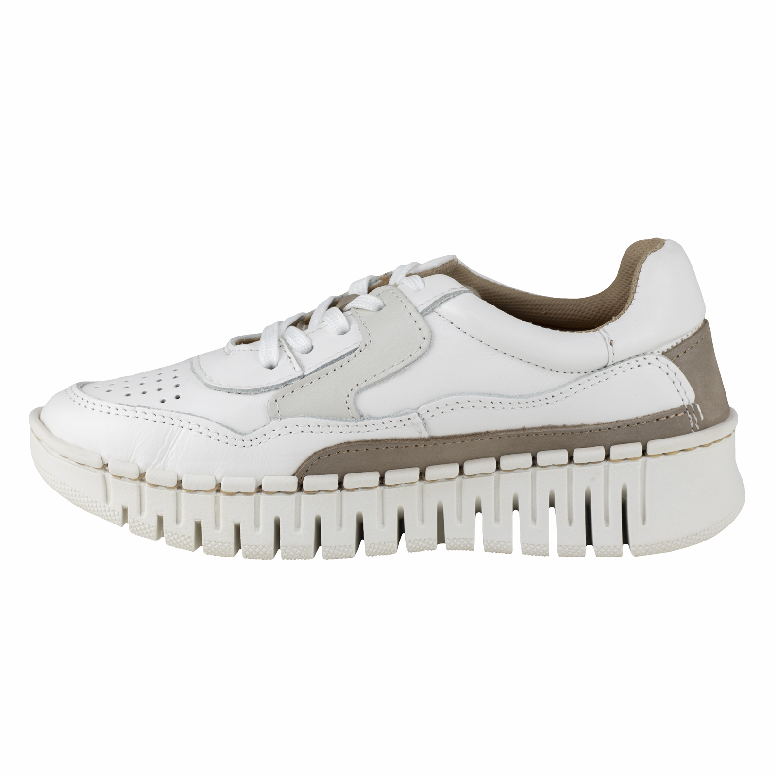 Sneakers Mujer De Piel Urbano Moderno Lobo Solo 4944 Blanco
