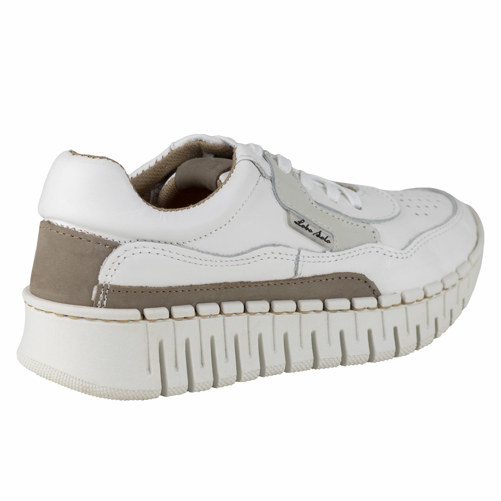 Sneakers Mujer De Piel Urbano Moderno Lobo Solo 4944 Blanco