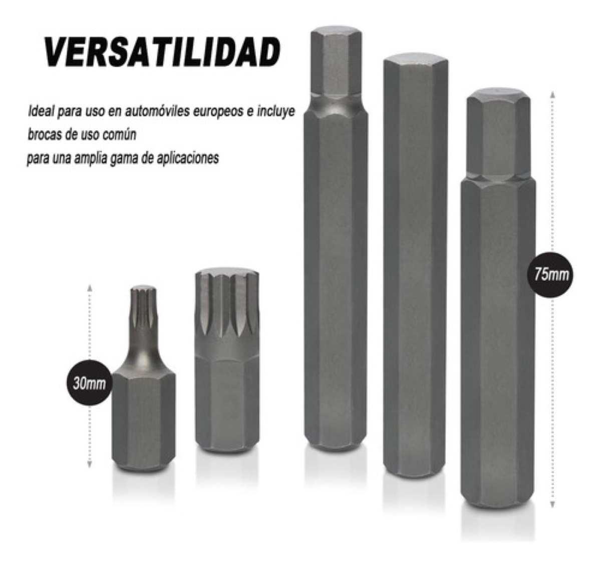 Kit Puntas Bristol Torx Hexagonales Con Adaptador 40 Piezas