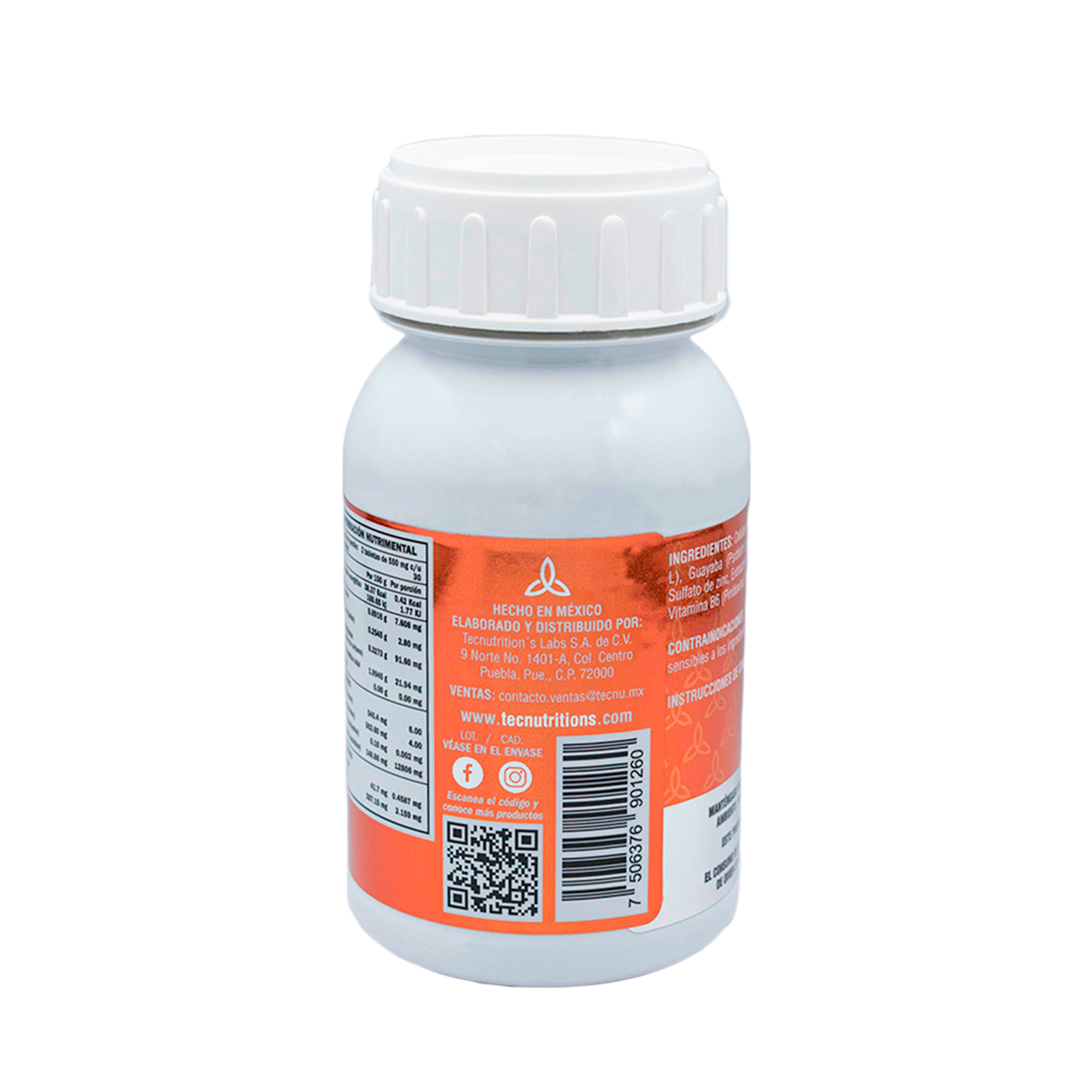 Suplemento Vitamina C, Zinc, Tecnutritions® Defensas, Sistema Inmune