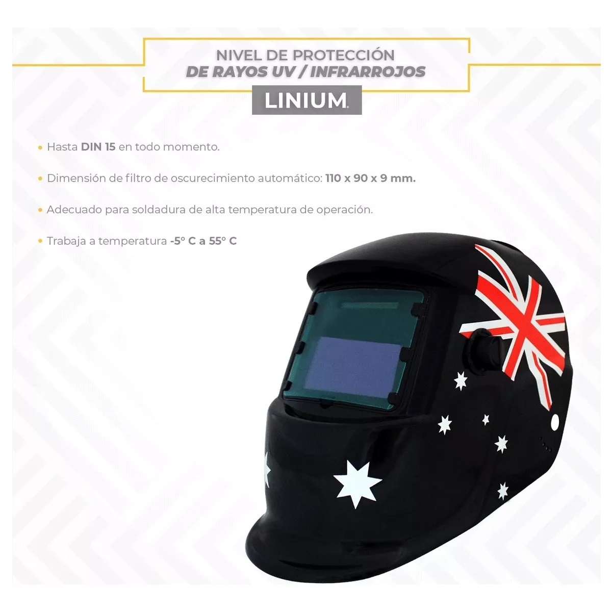 Careta Soldar Industrial Solar Electronica Soldador Color England.