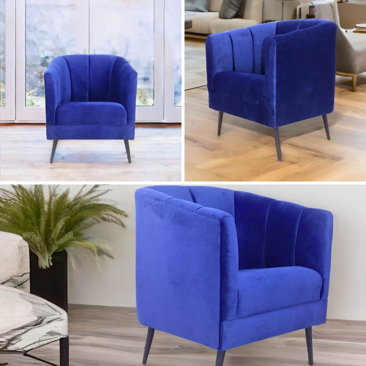 Sillón Ocasional Moderno para Sala Azul.