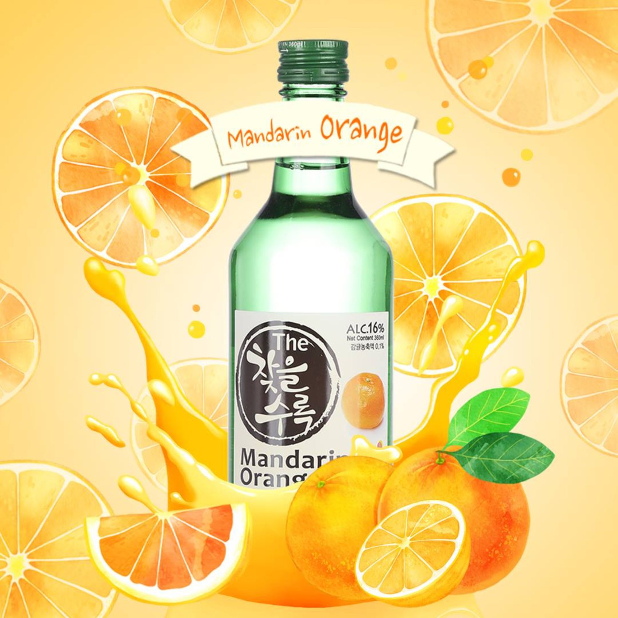 Bebida Coreana Licor Chateulsurok Sabor Mandarina 20 pzs