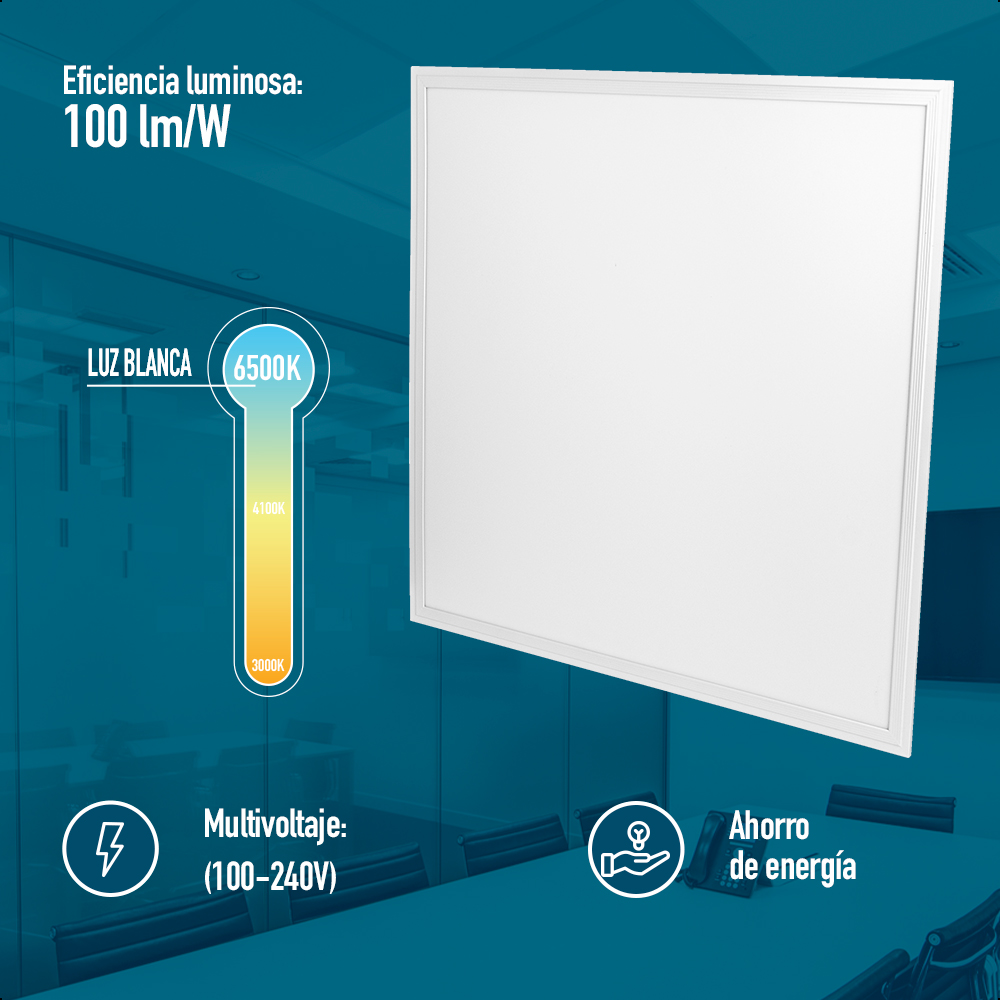 ICON Panel Led Backlit 40W Luz Fría 6500K 60 x 60 cm