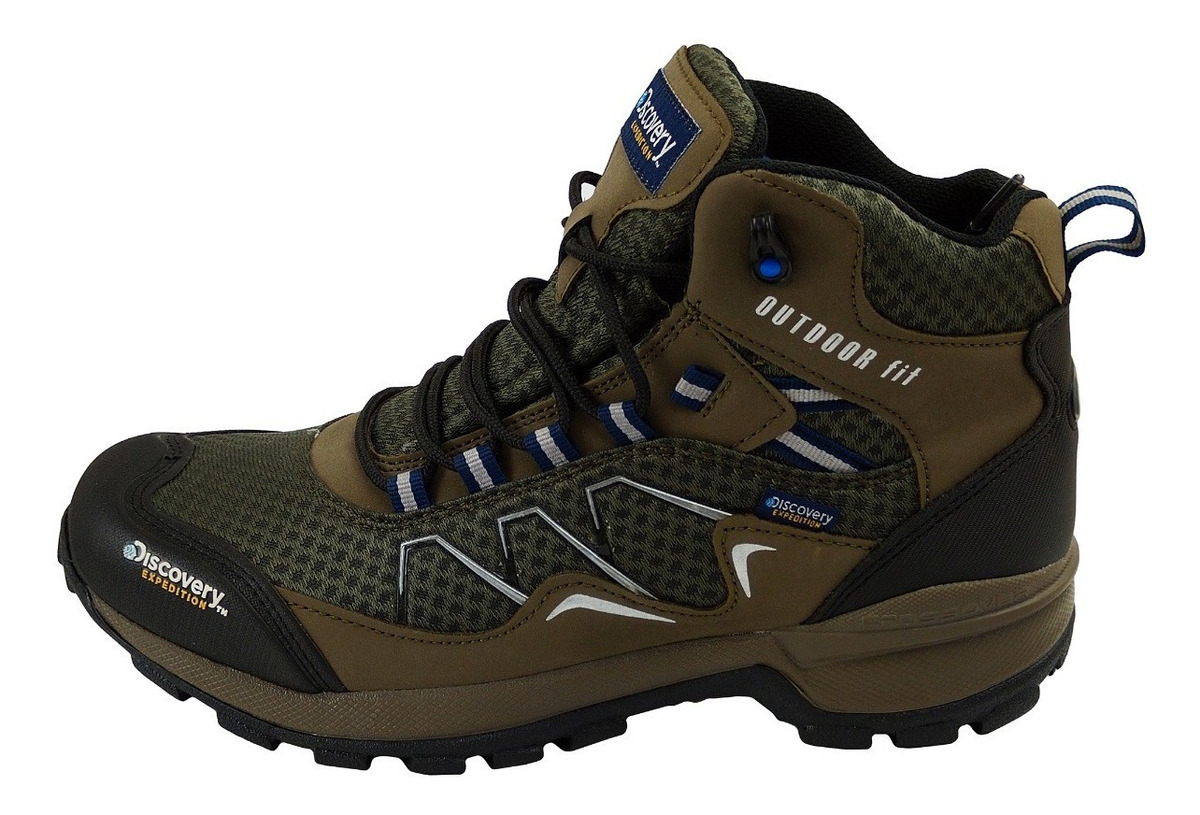 Botas Hiking Outdoor Caballero Discovery Expedition 2320 Color Verde.