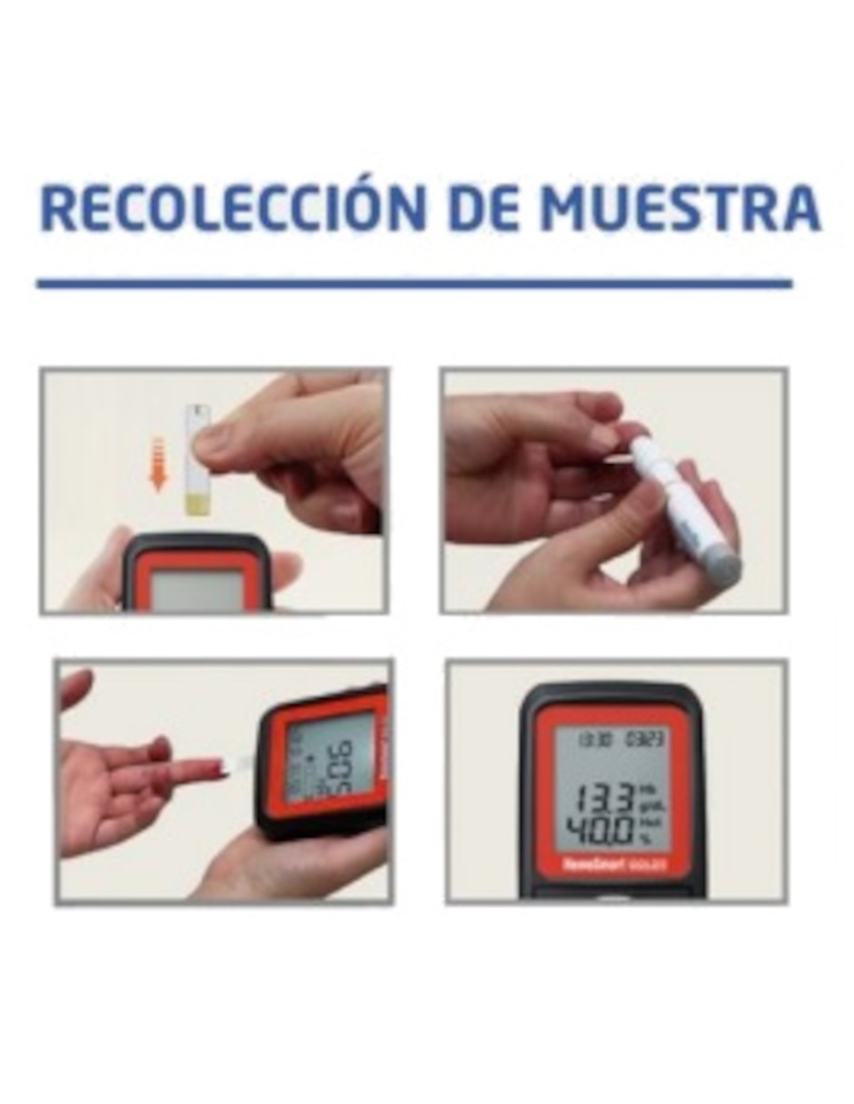 Caja con 25 Tiras Reactivas Para Medidor de Hemoglobina HemoSmart GOLD ...