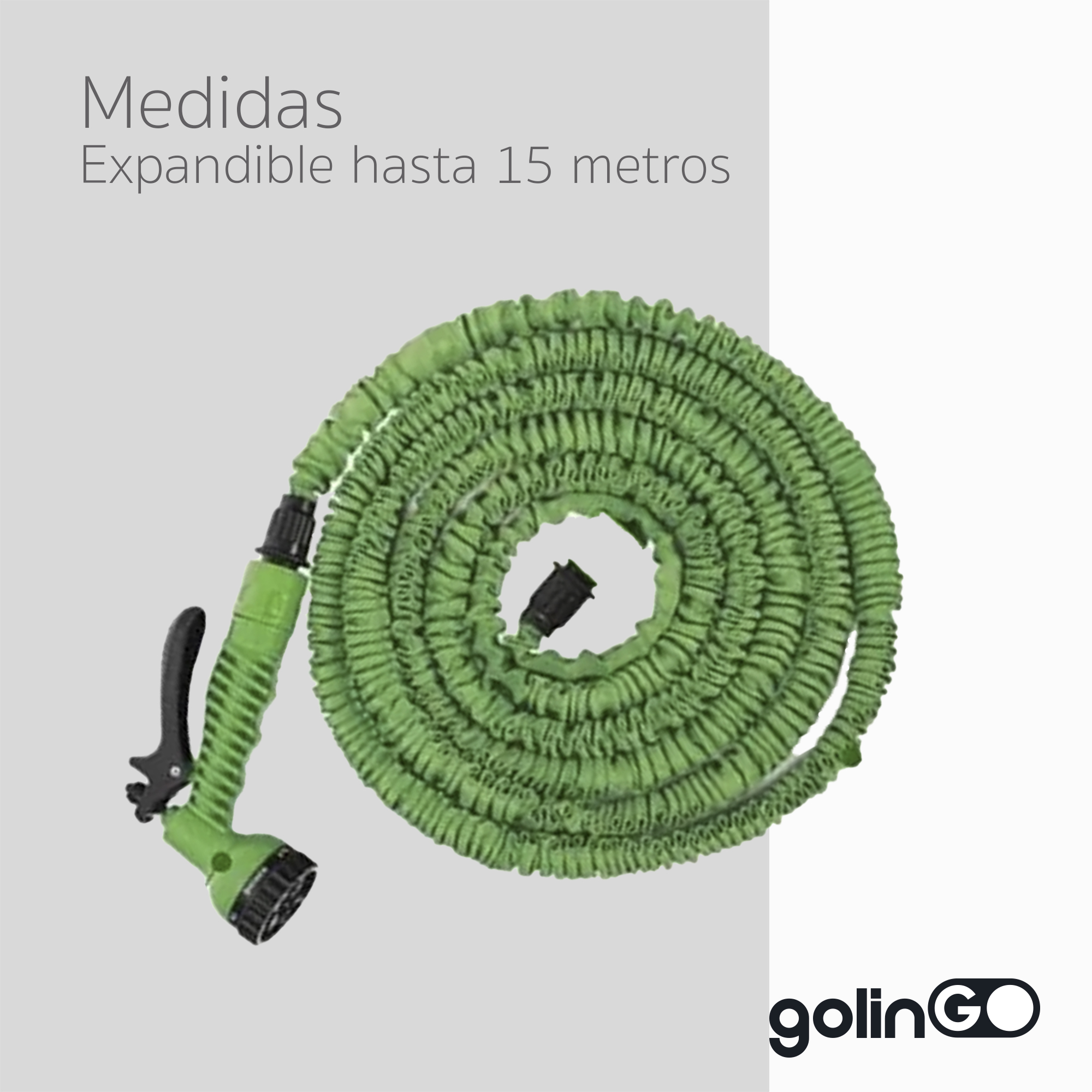 Manguera Expandible Jardin Pistola Retractil Flexible 15mts
