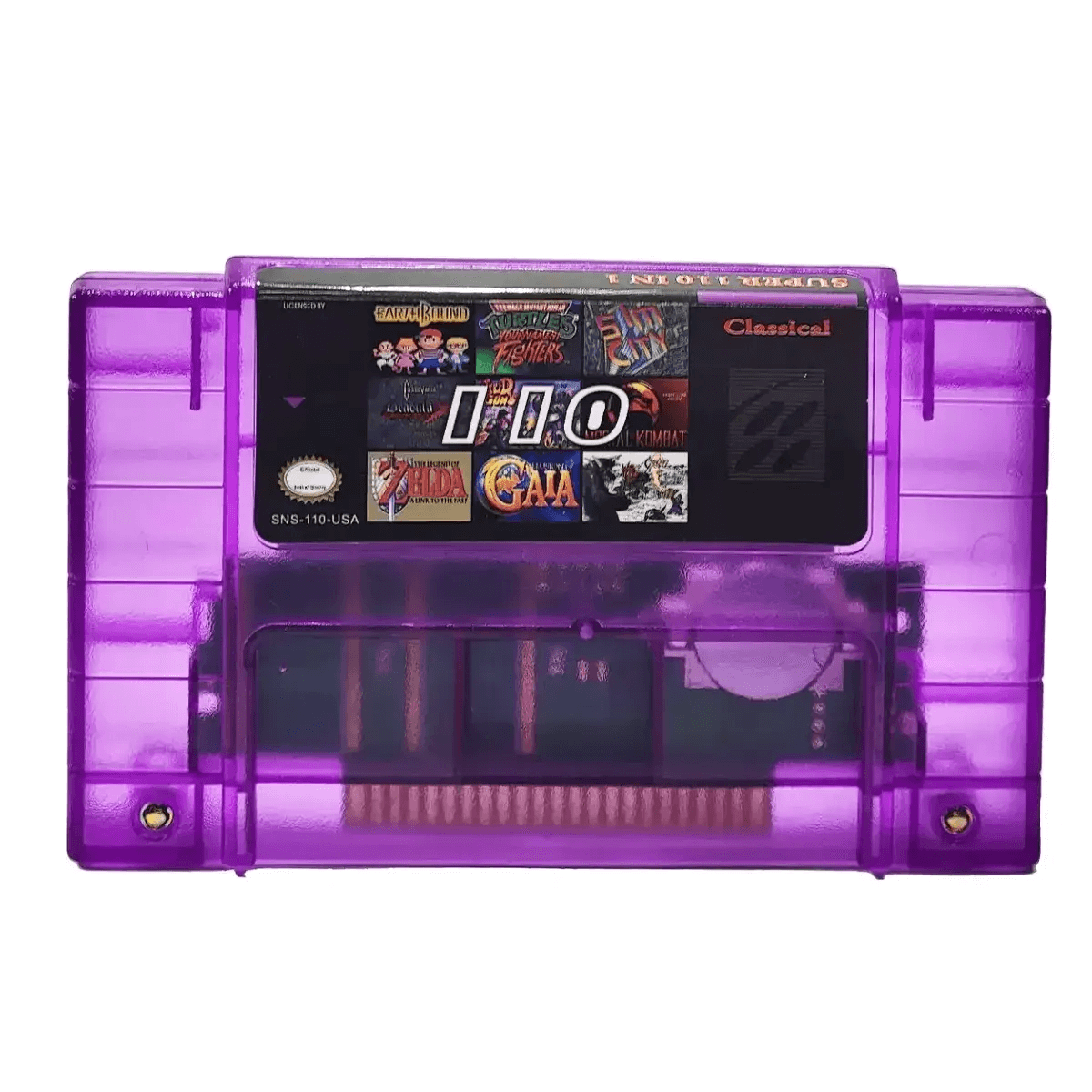 Cartucho Multijuegos De Snes 110 En 1 Sunset Rider Zelda.