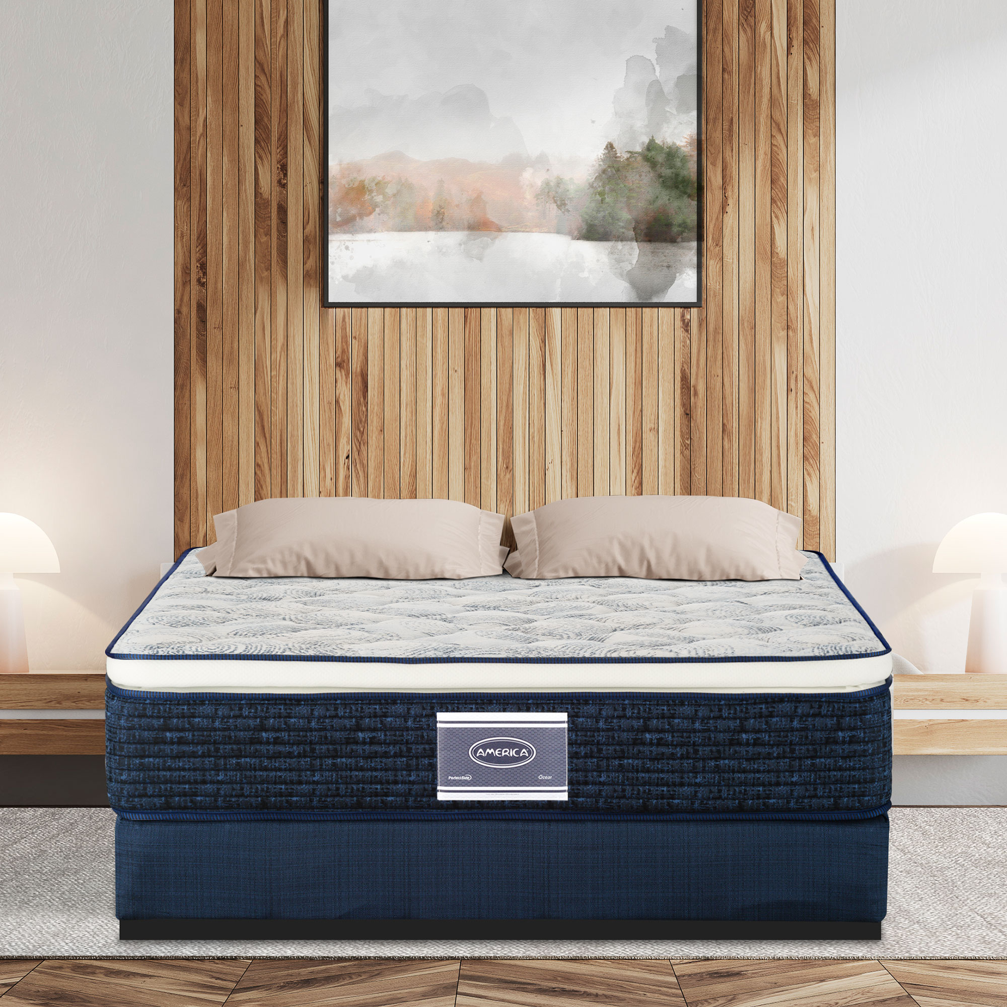 Colchon America Ocean Queen Size + 2 Almohadas de Regalo.
