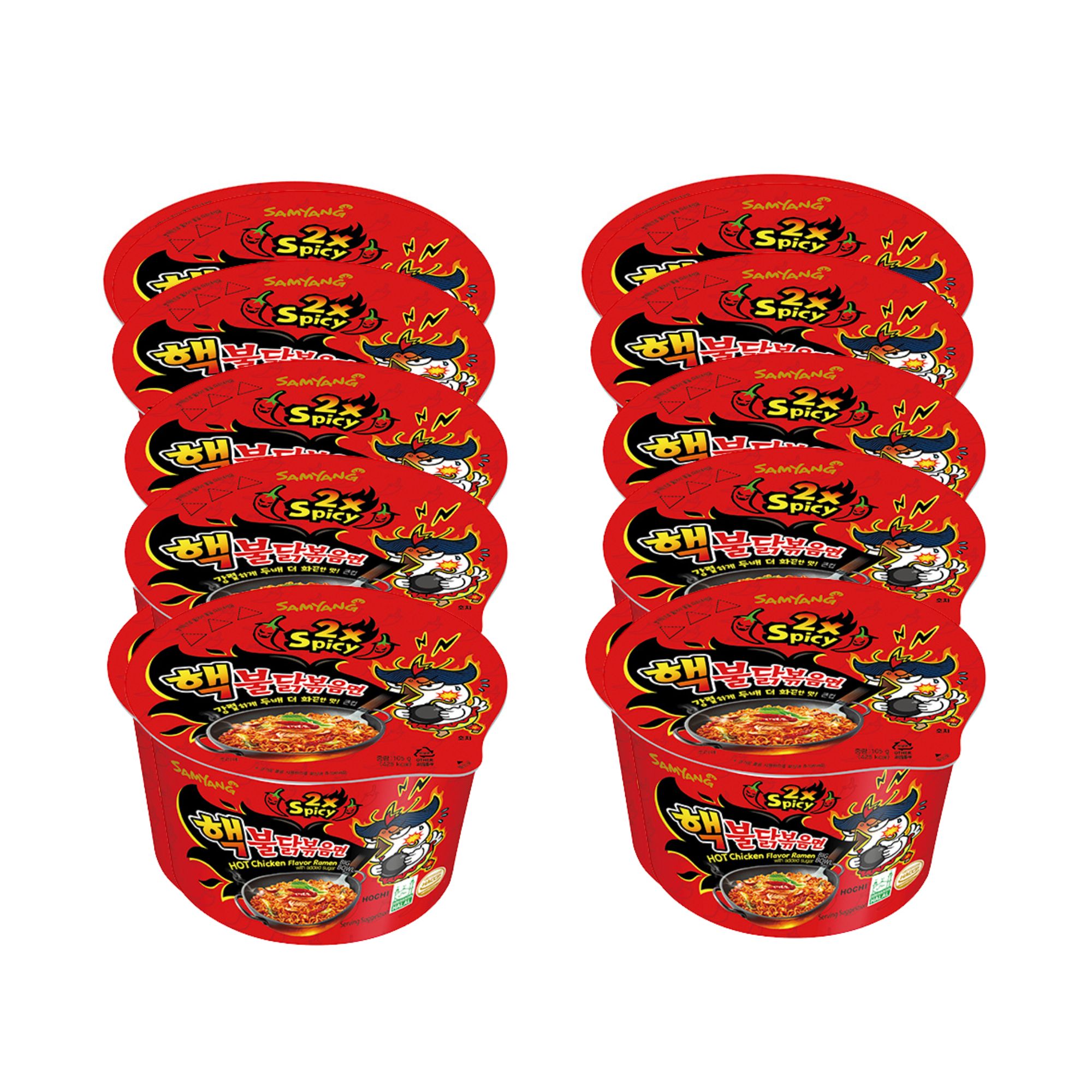 Sopa Instantánea Ramen Coreana Buldak Big Bowl Sabor Doble Picante de ...