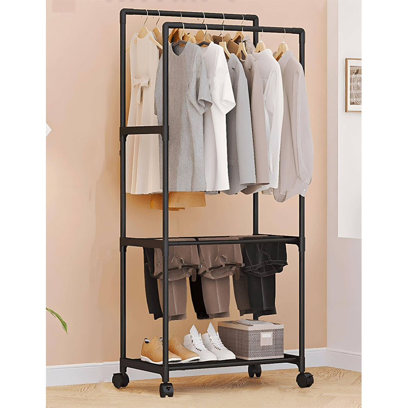 Rack de ropa doble tubo ligero.