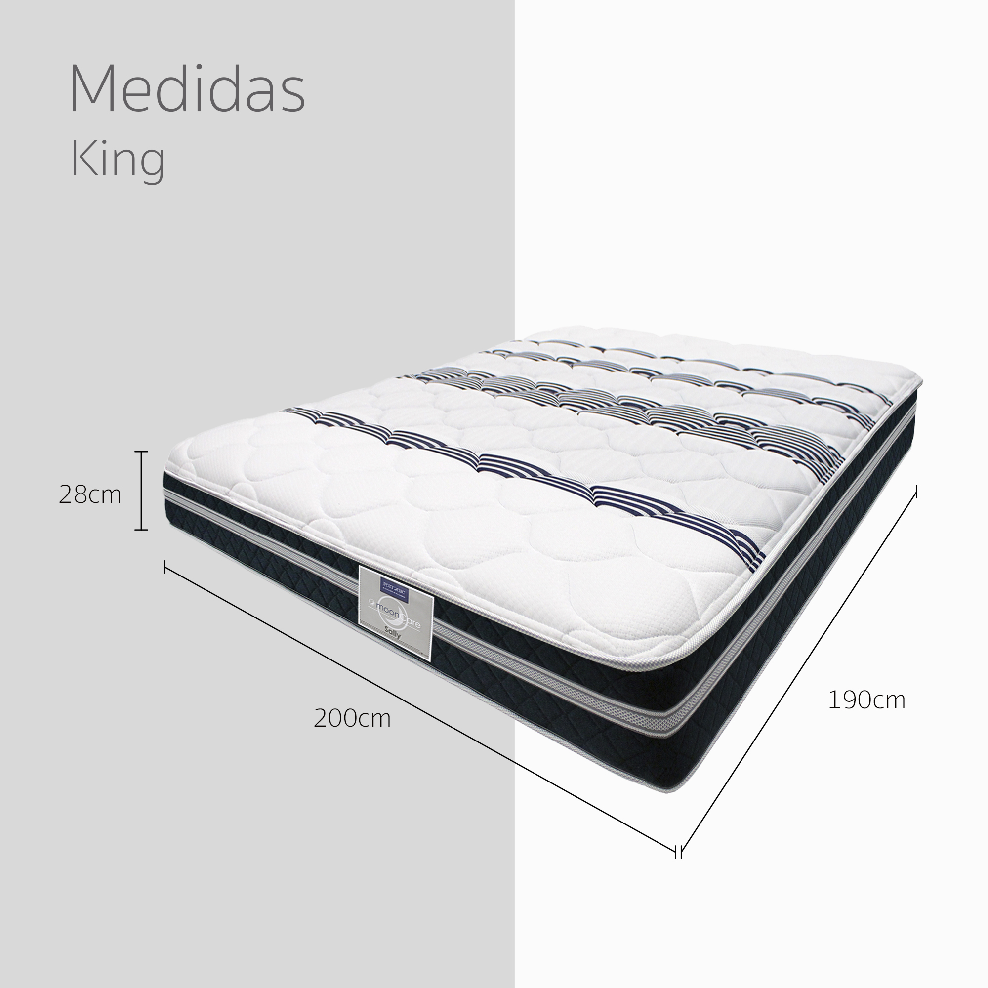 Colchón King Restonic Sally Mooncare.