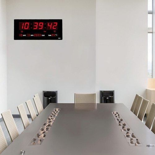 Reloj Digital De Pared Led Electronic Decoracion Pared 36 Cm.