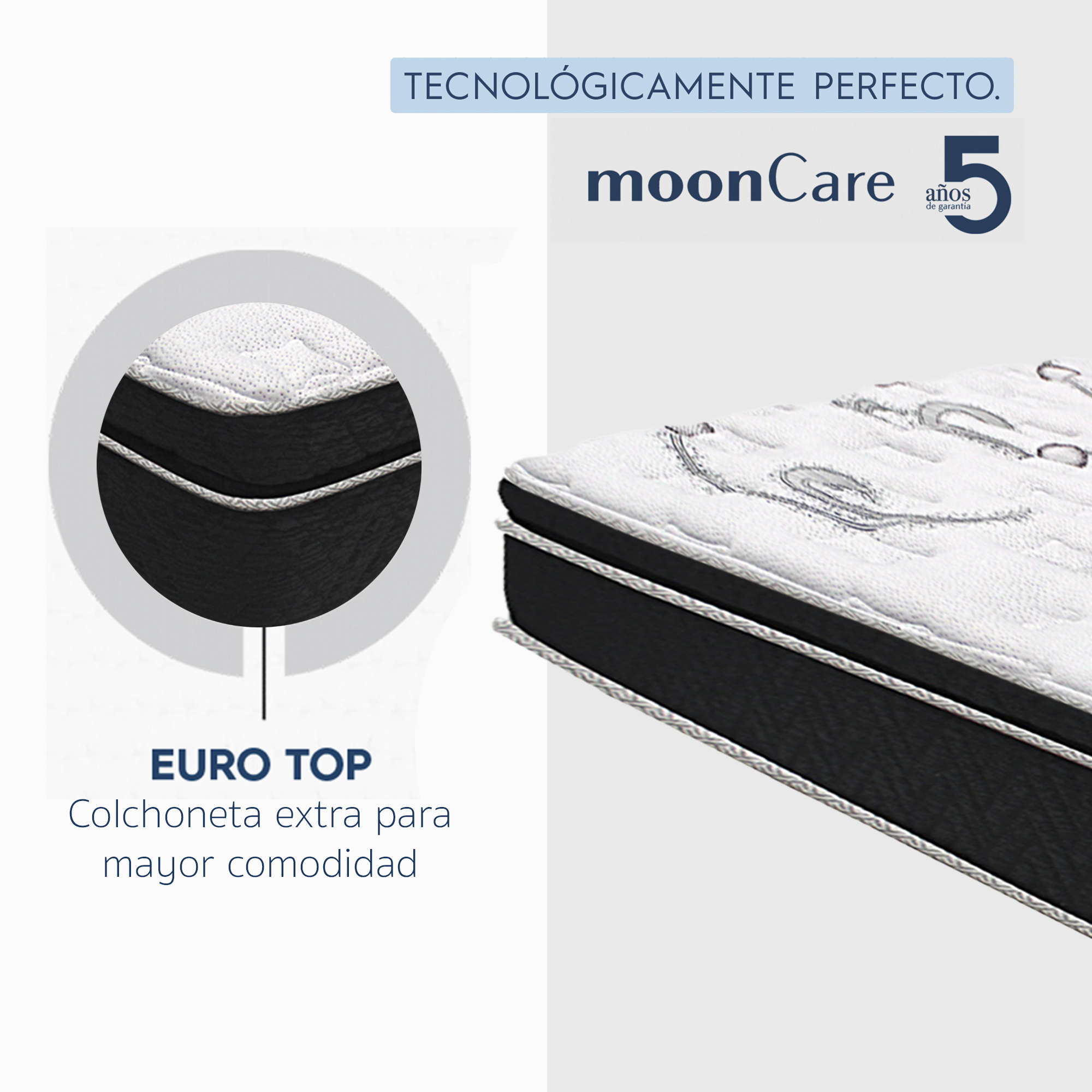Colchón Queen Restonic Velvet Mooncare