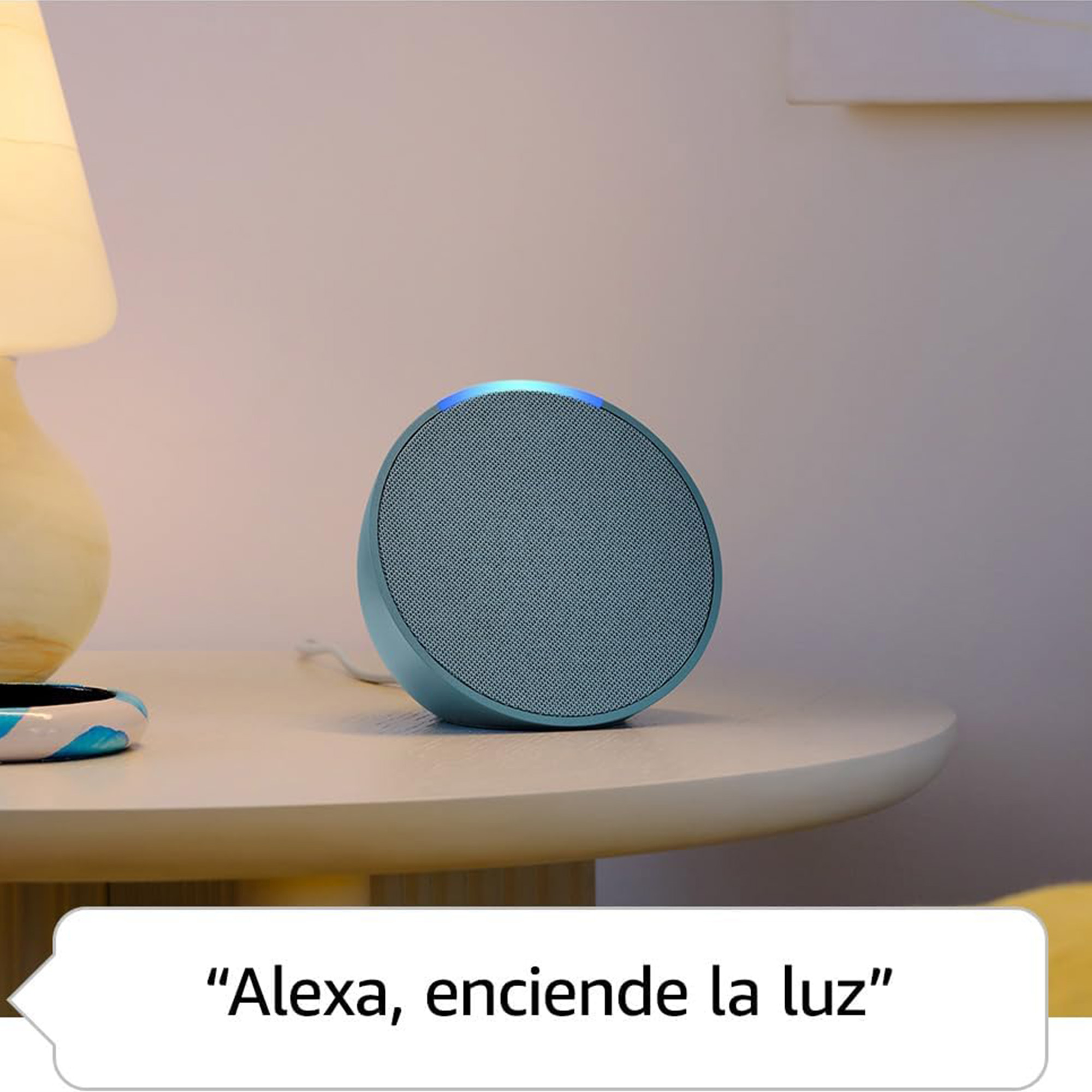 Amazon Echo Pop con asistente virtual Alexa, Verde azulado