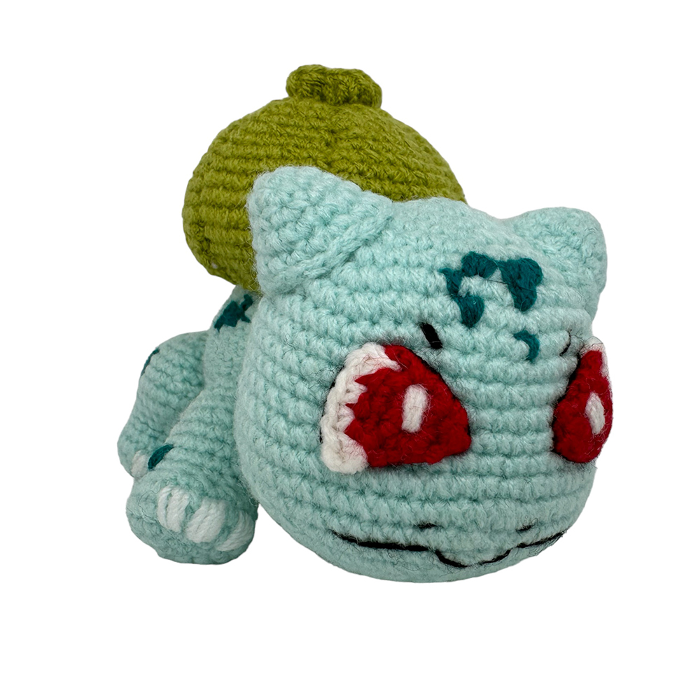 Bulbasaur Poke Tejido Amigurumi Hecho A Mano 16 Cm