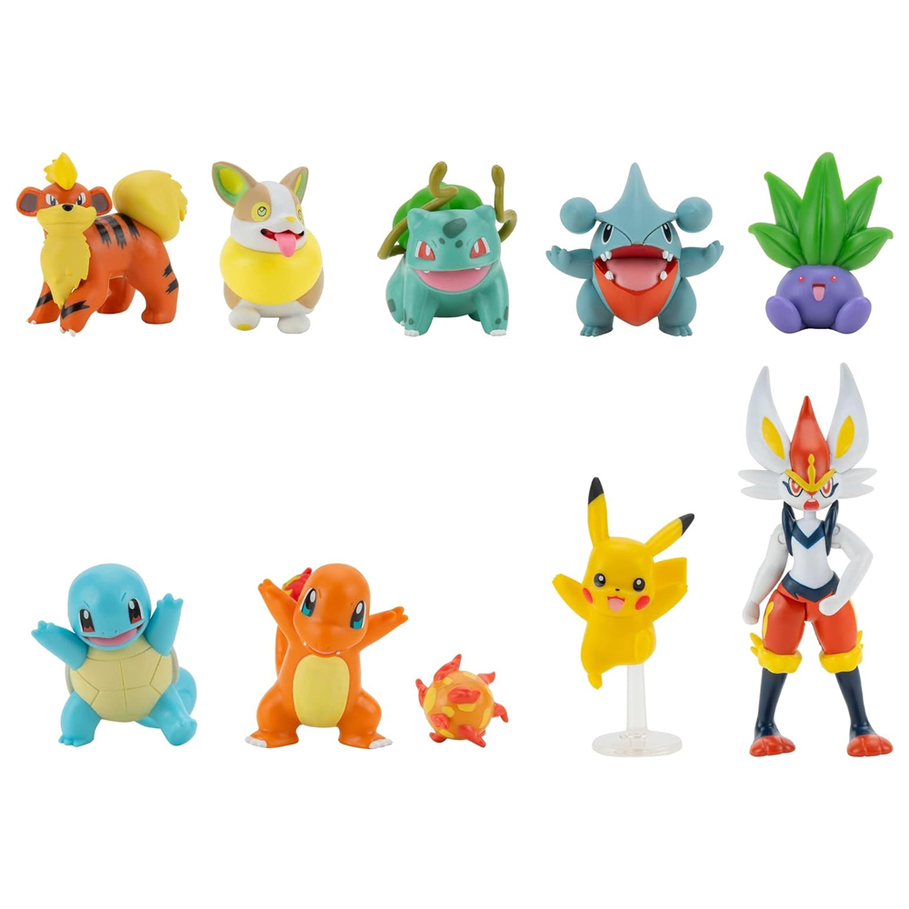 Pokemon Pikachu + Bulbasaur + Cinderace Set 10 pz Miltipak.