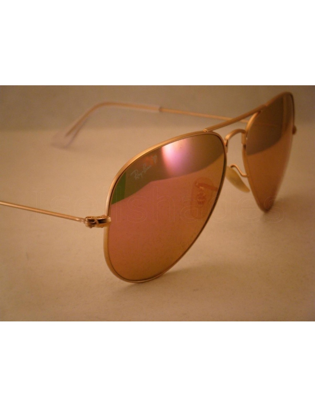 Ray Ban Rb3025 112/1Q Aviator Pink Cyclamen Gold Polarized