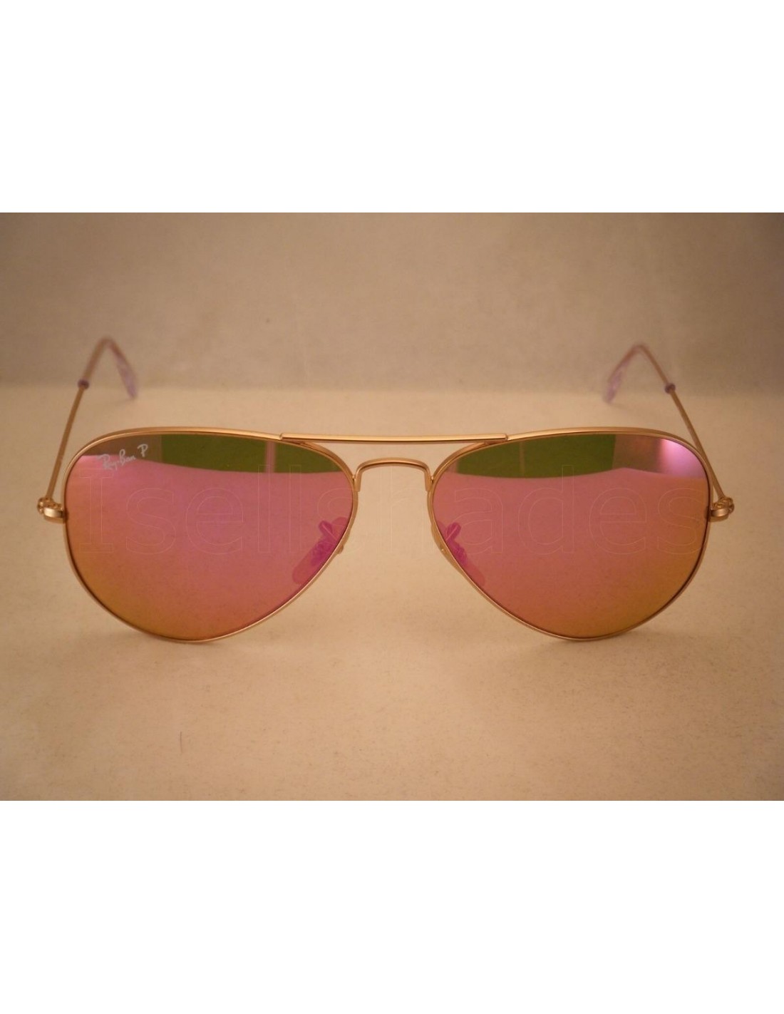 Ray Ban Rb3025 112/1Q Aviator Pink Cyclamen Gold Polarized