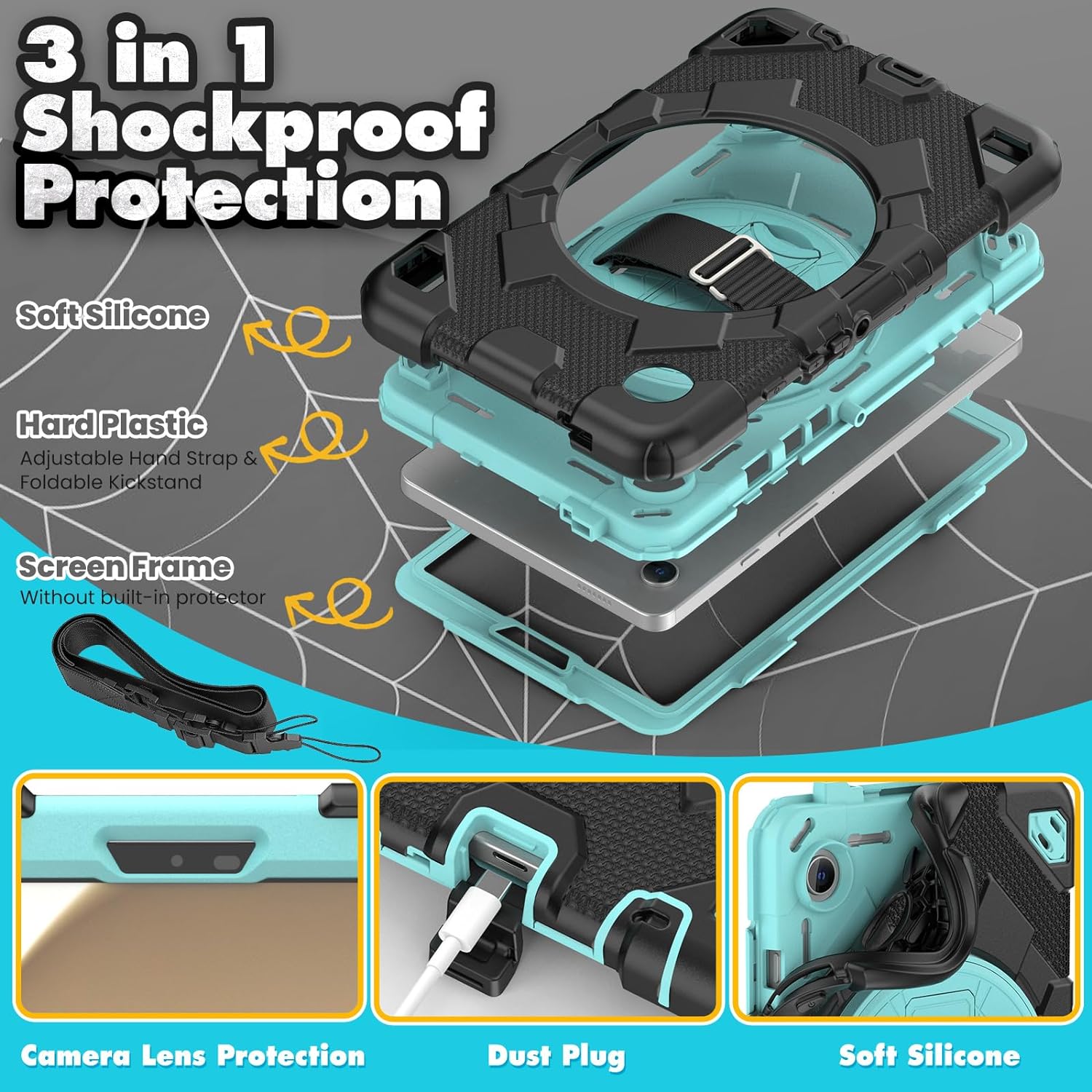 Funda De Uso Rudo Para Tablet Samsung Galaxy Tab A9 Plus 11" (2023) SM ...