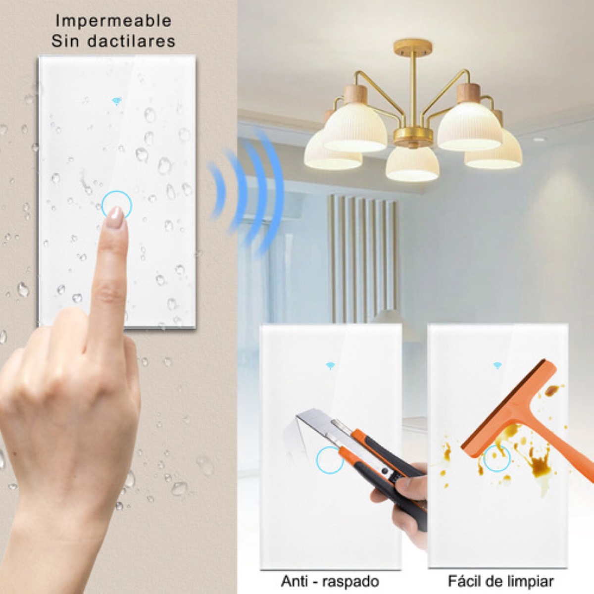 Interruptor Inteligente Wi-fi De 1 Vías Blanco Sin Neutro