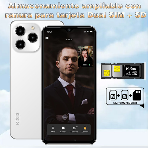 Kxd A07 Teléfono Dual Sim 8gb Ram + 128gb Rom Gran Pantalla 150hz Alta ...