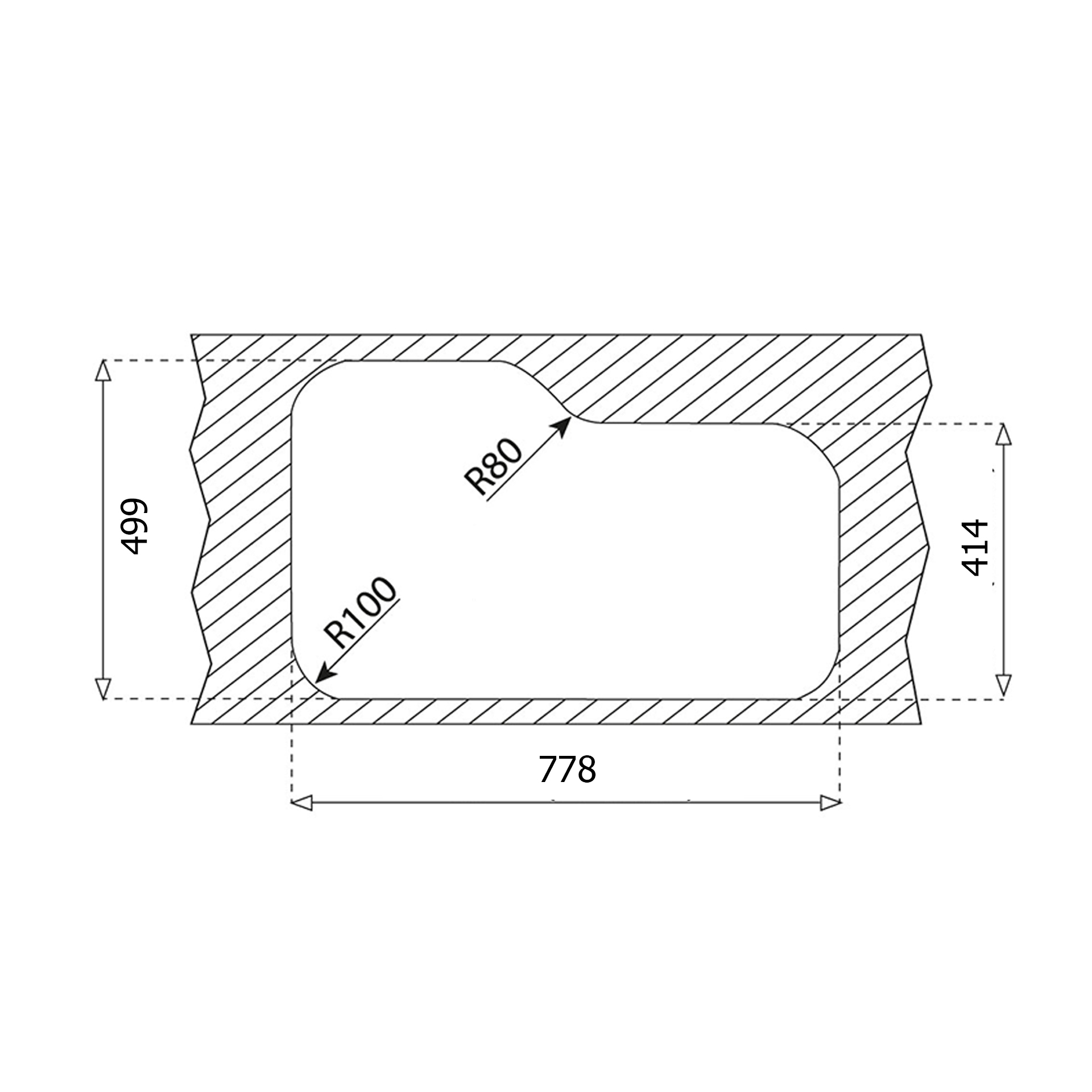 Tarja de Empotre/Submontar Teka DM 33.22 1C 8 con Una Cubeta de 84 ...