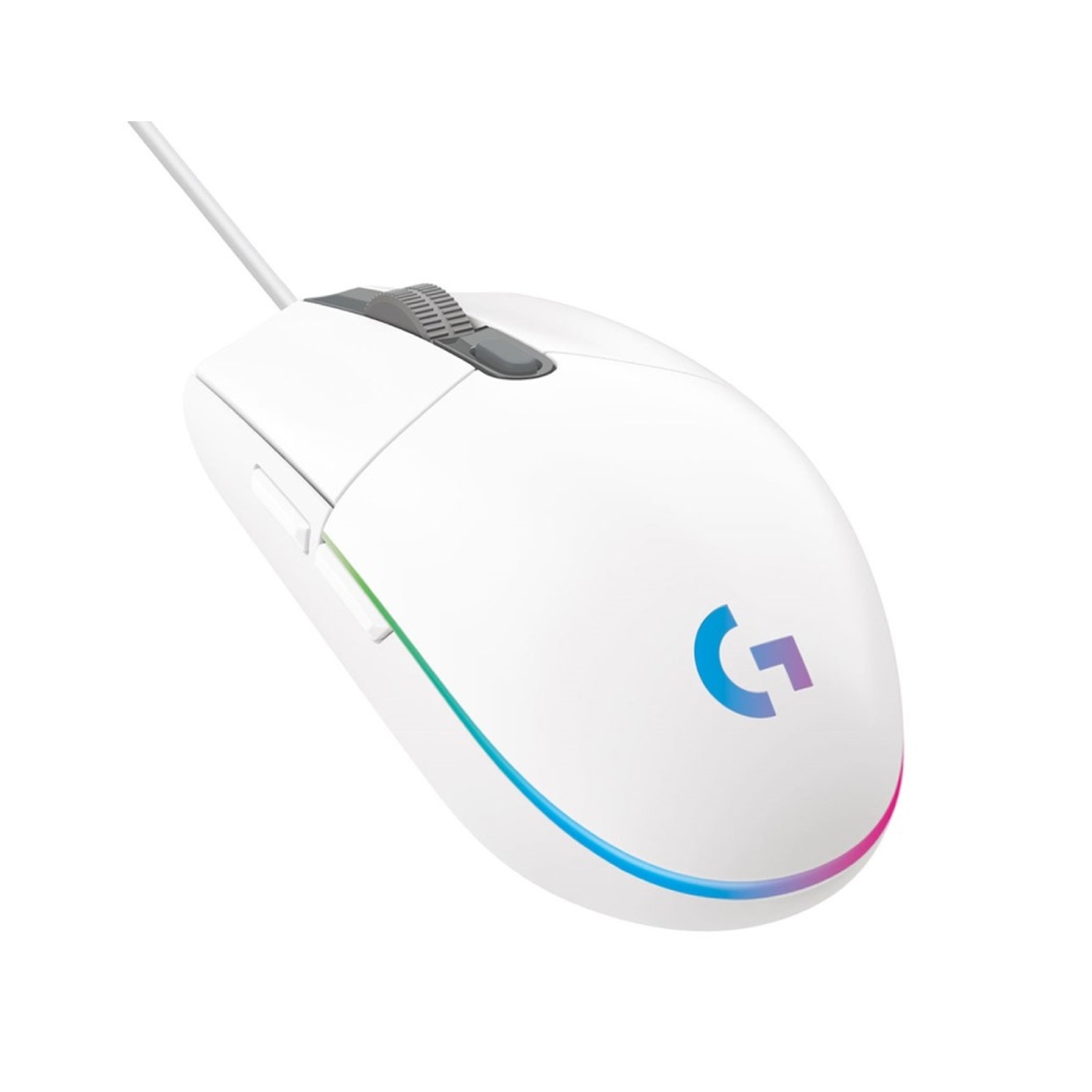 MOUSE LOGITECH G203 USB 8,000 DPI RGB LIGHTSYNC WHITE.