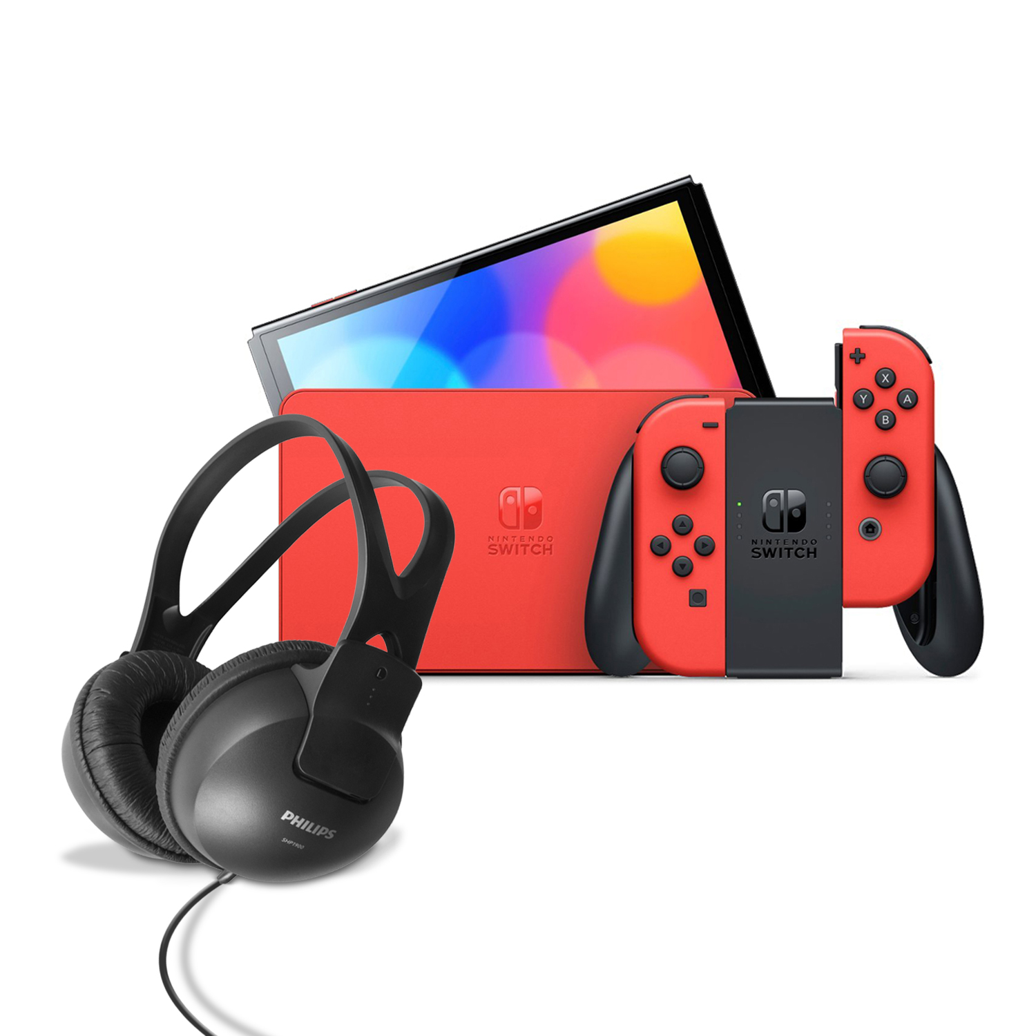 Nintendo Switch Oled Mario 64Gb Más Audiófonos Philips.