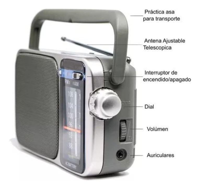 Radio Retro Inalambrico A Baterias Alcance AM FM RX-4 Audiobox.