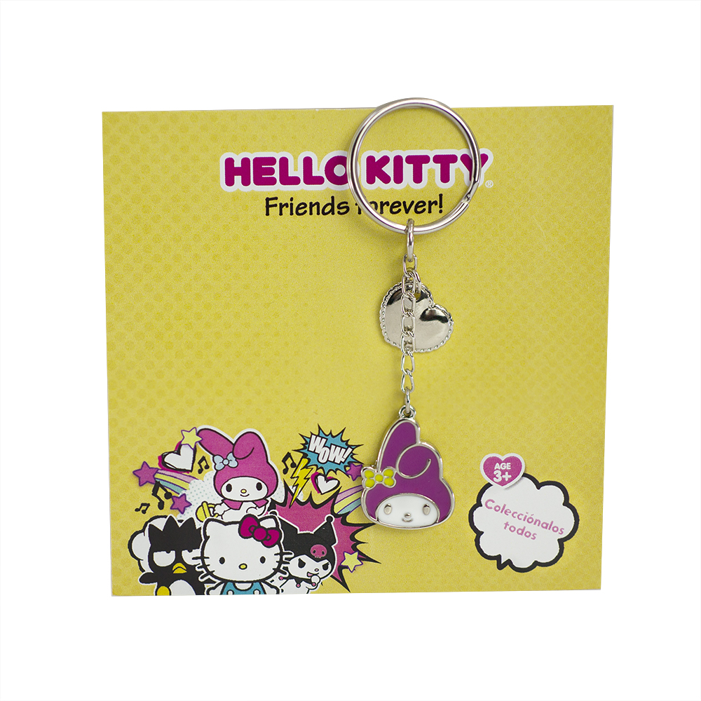 LLAVERO MY MELODY HK AND FRIENDS RESINA DE COLORES.