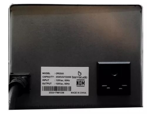 Regulador Barracuda Cr2500 1500w para Refrigerador Lavadora Horno Color ...