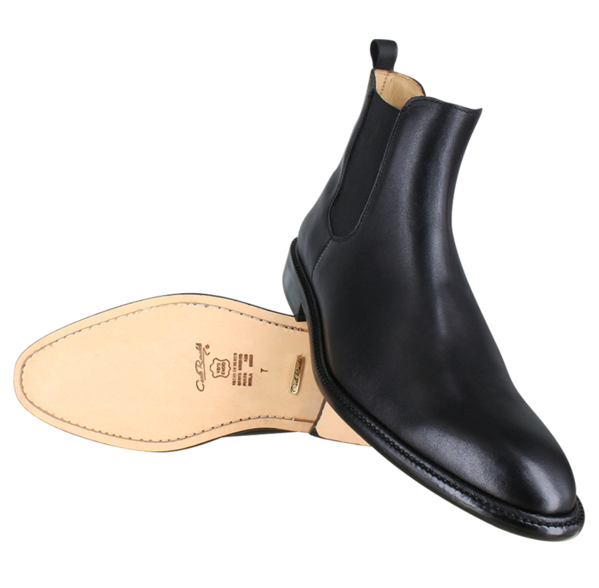 Bota Formal Hombre Carlo Ronaldi 1002 Becerro Negro Cuero Casual
