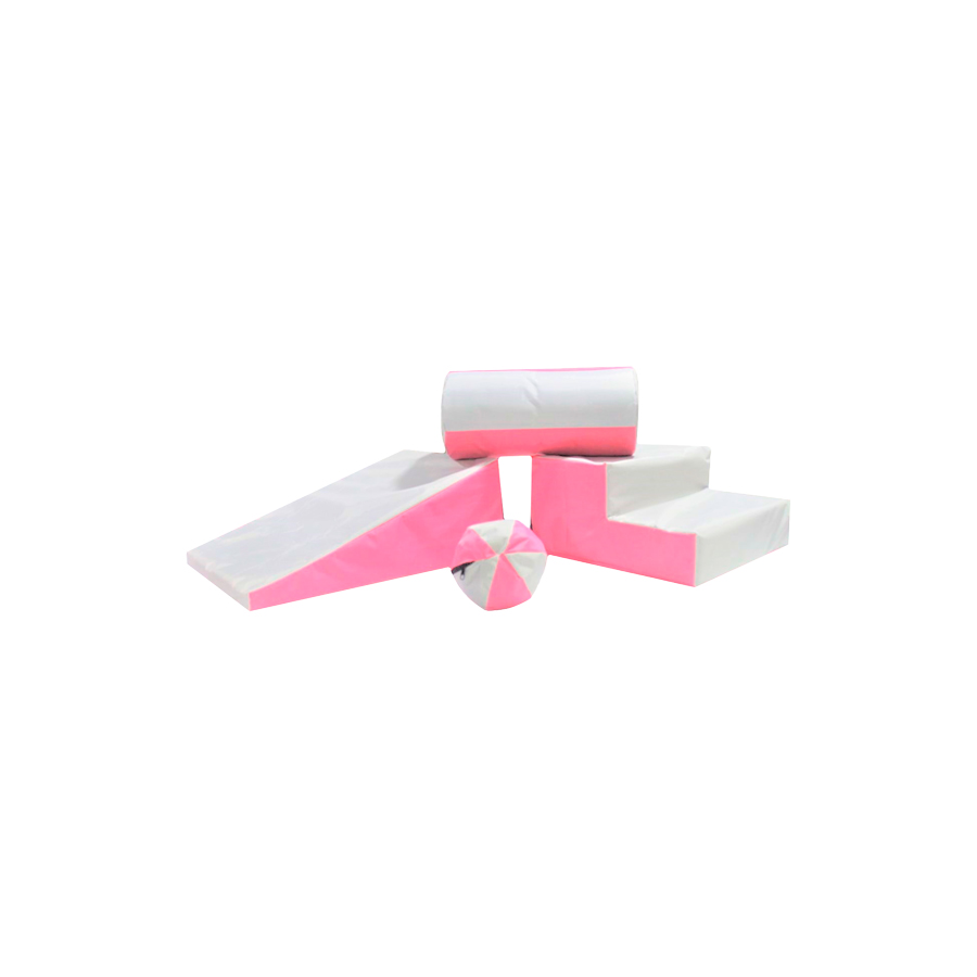 Kit Estimulación Temprana Gatea Y Camina Color Rosa Pastel Con Perla