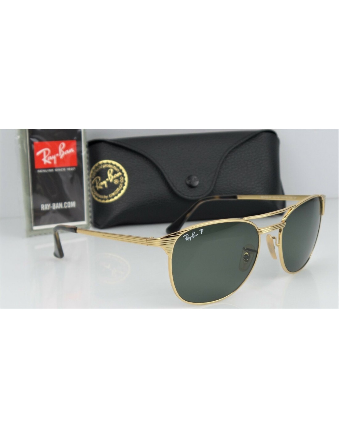 Lentes de sol Ray Ban Rb3429m 001/58 SIGNET Clasico Negro G-15 Dorado ...